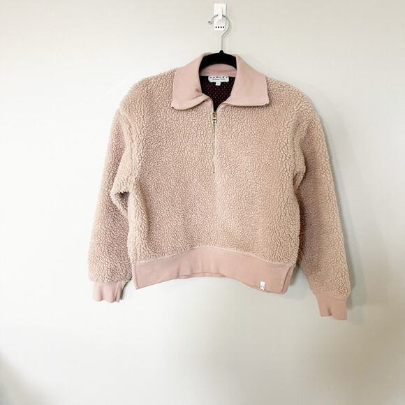 Varley | Jackets & Coats | Varley Daphne Light Pink Sherpa Teddy 4 Zip ...